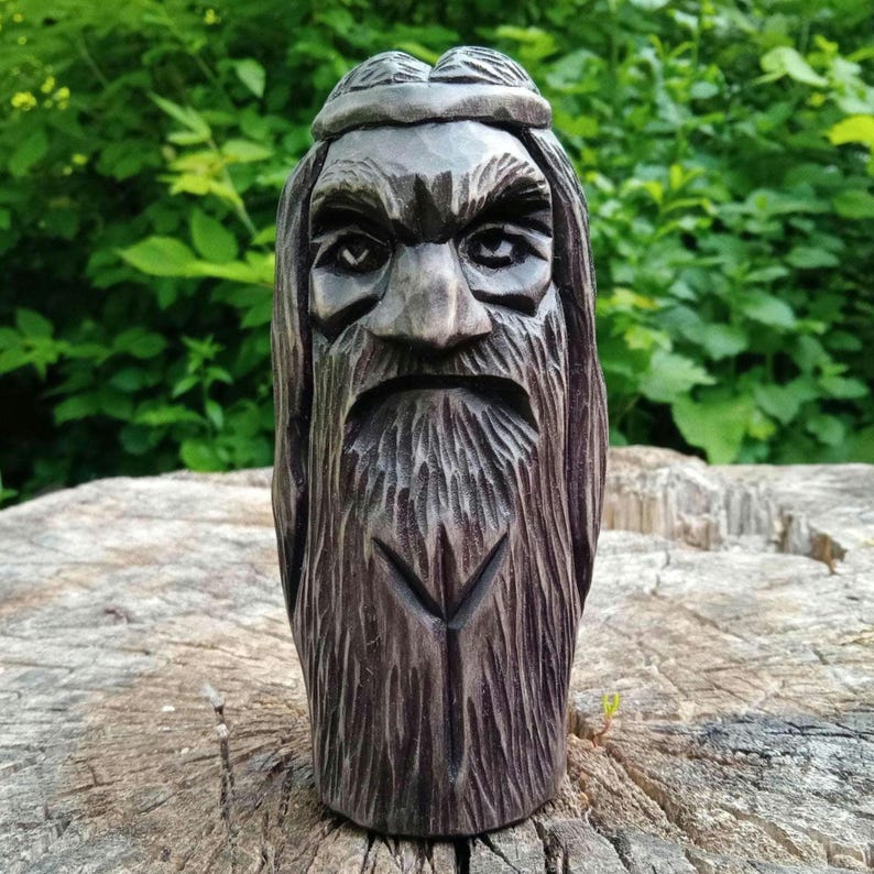 Wooden Statuette of God the Creator. Roderick, Slavic Deity of Life and ...