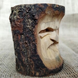 Handmade Wooden Face Sculpture - Rustic Slavic Style - Etsy