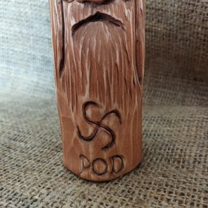 Rod Statue. Slavic Idols. Wooden Chur of the Slavic God. Wood Carving ...