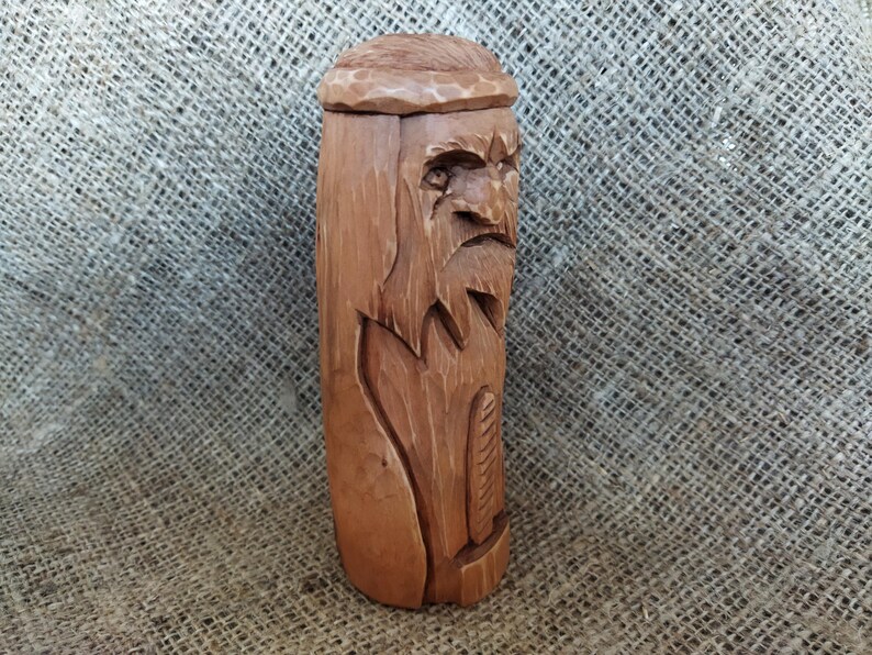 Svarog Ancient God of Fire and Blacksmithing, Handmade Wooden Statuette ...