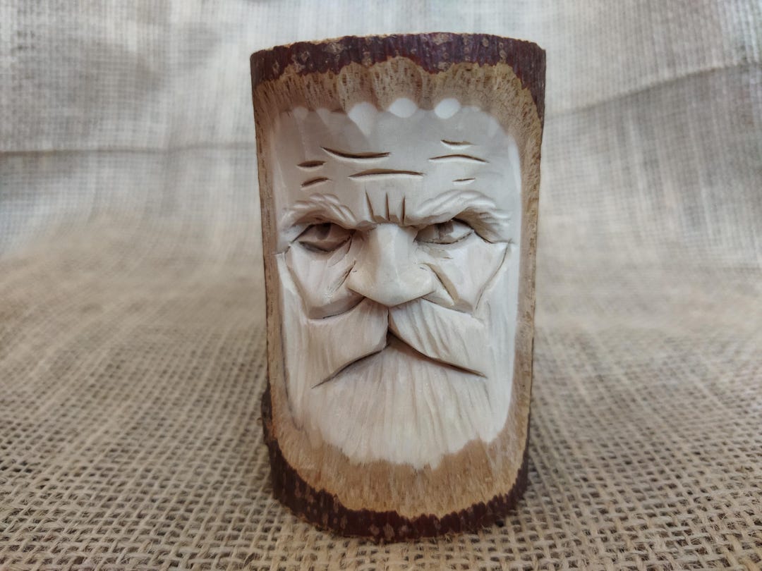Elder of the Forest – Wood Spirit Face Carving - Etsy