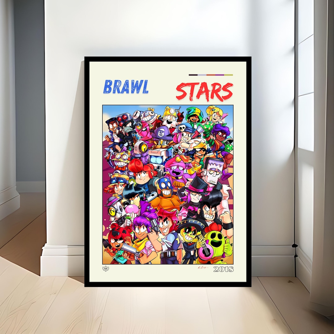 Brawl Stars Digital Poster Gaming Print Game Room Wall Decor Game ...