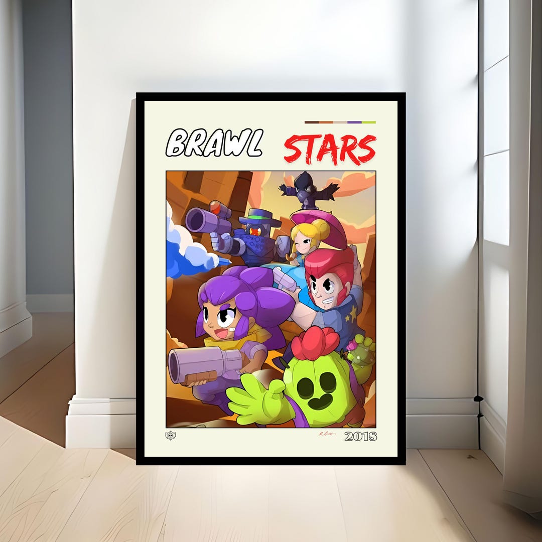 Brawl Stars Poster Gaming Room Wall Decor Game-themed Art Print Perfect ...