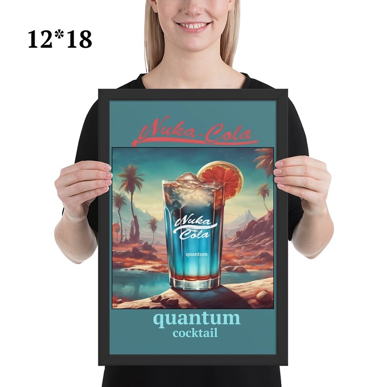 Nuka Cola Quantum Cocktail Poster Fallout Art Print Framed Wall Art for ...