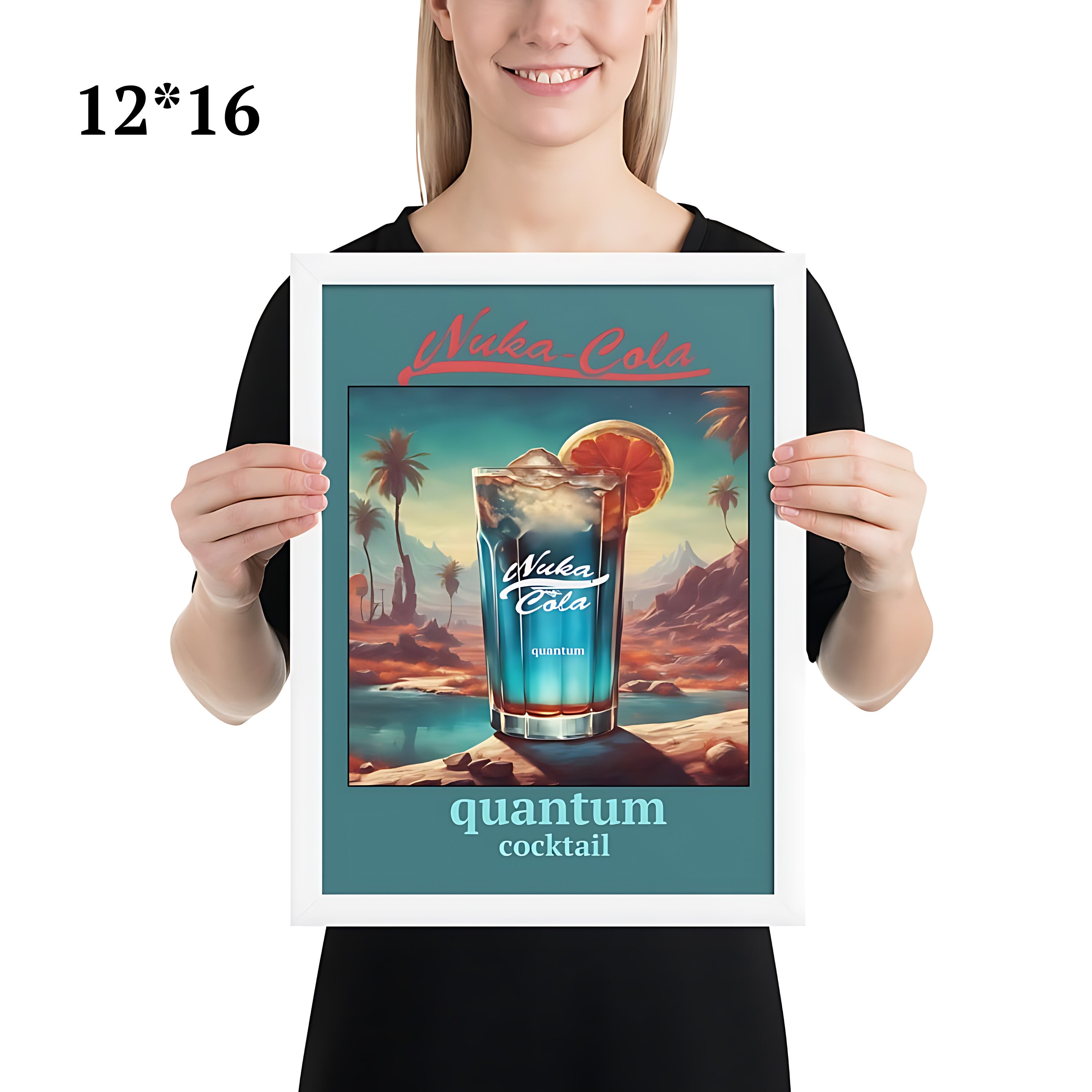 Nuka Cola Quantum Cocktail Poster Fallout Art Print Framed Wall Art for ...