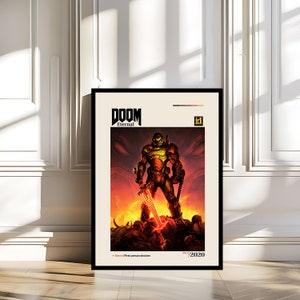 Doom Eternal Poster video Game Artwork-gaming Prints-game Room Wall ...