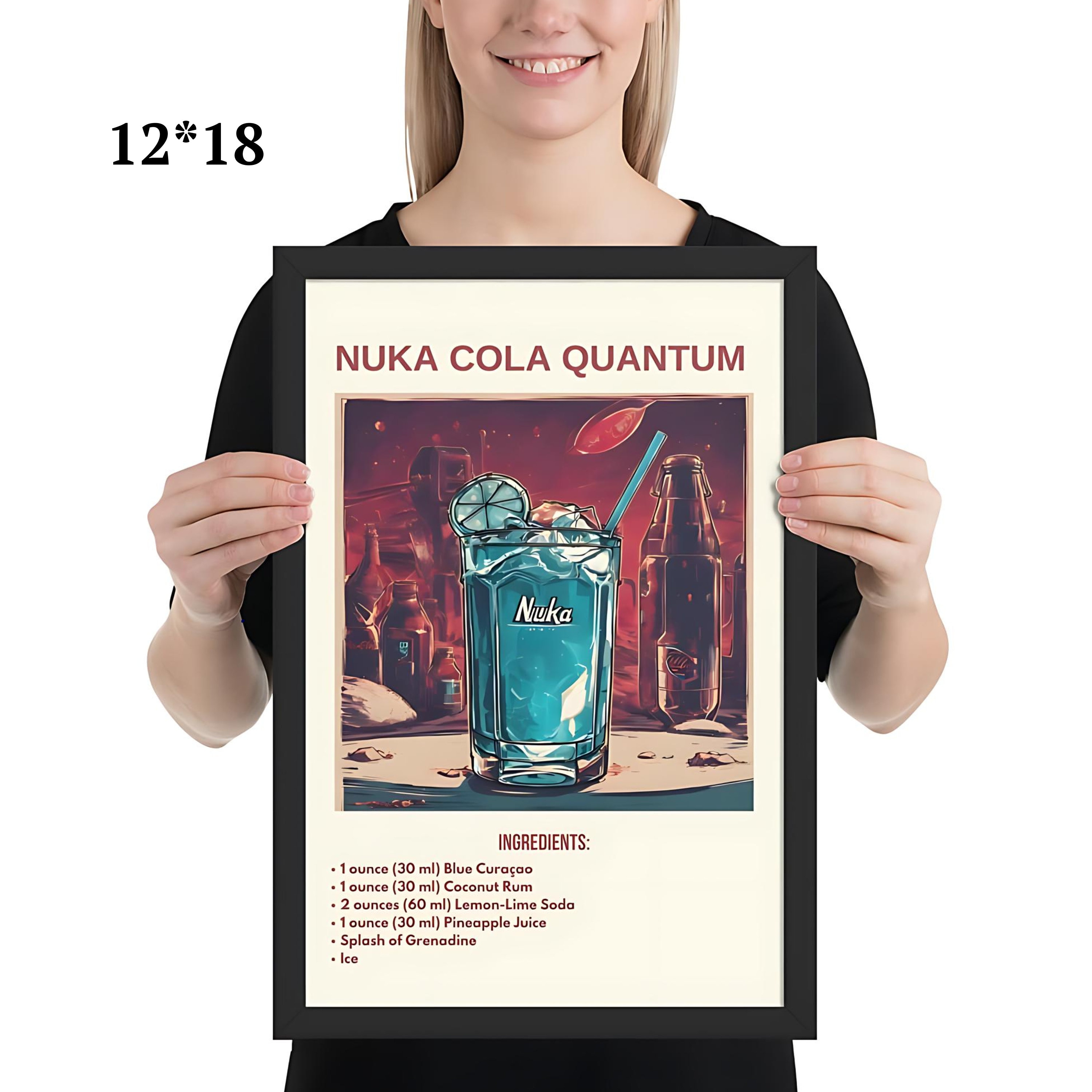 Nuka Cola Cocktail Poster art Print of Nuka-cola Quantum Cocktail With ...