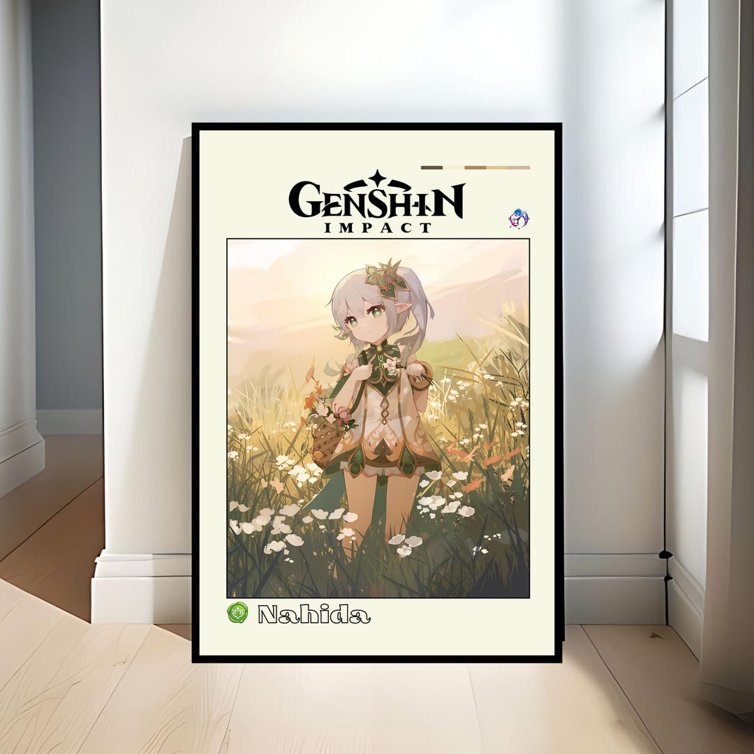 Genshin Impact Digital Poster-nahida Print-gaming Poster-game Room Wall ...