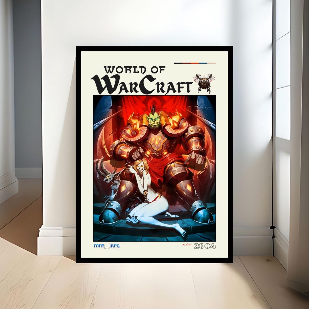 World of Warcraft Poster Classic Video Game Art Gaming Room Wall Décor ...