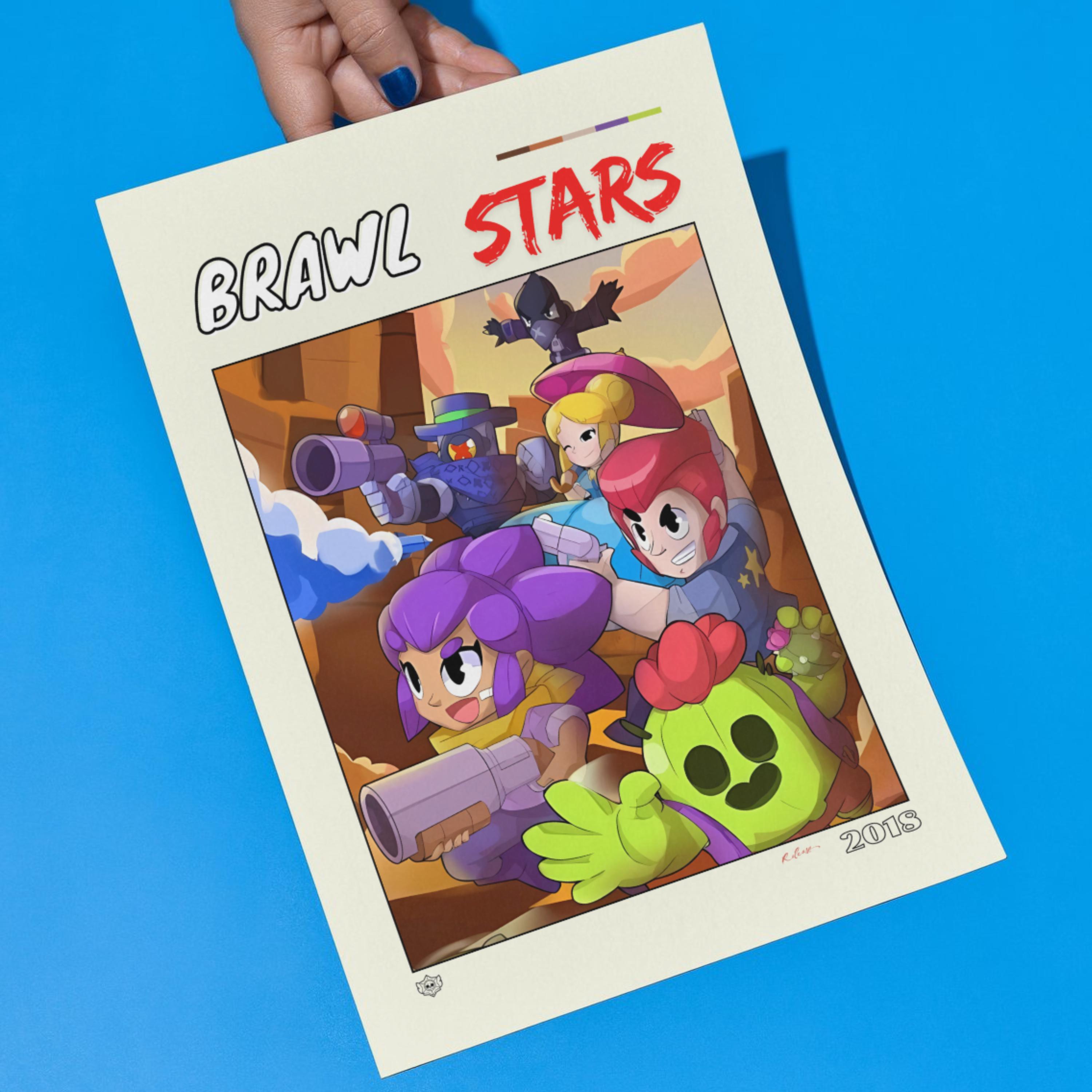 Brawl Stars Poster Gaming Room Wall Decor Game-themed Art Print Perfect ...