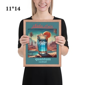 Nuka Cola Quantum Cocktail Poster Fallout Art Print Framed Wall Art for ...