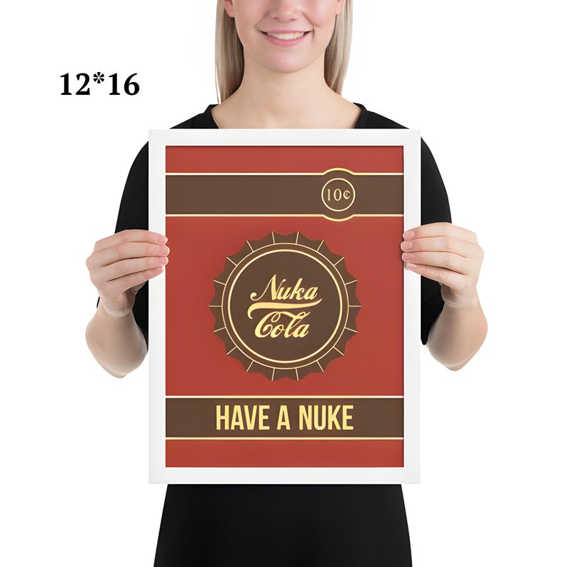 Fallout Inspired Nuka Cola Poster Vintage Print Vintage Fallout Nuka ...