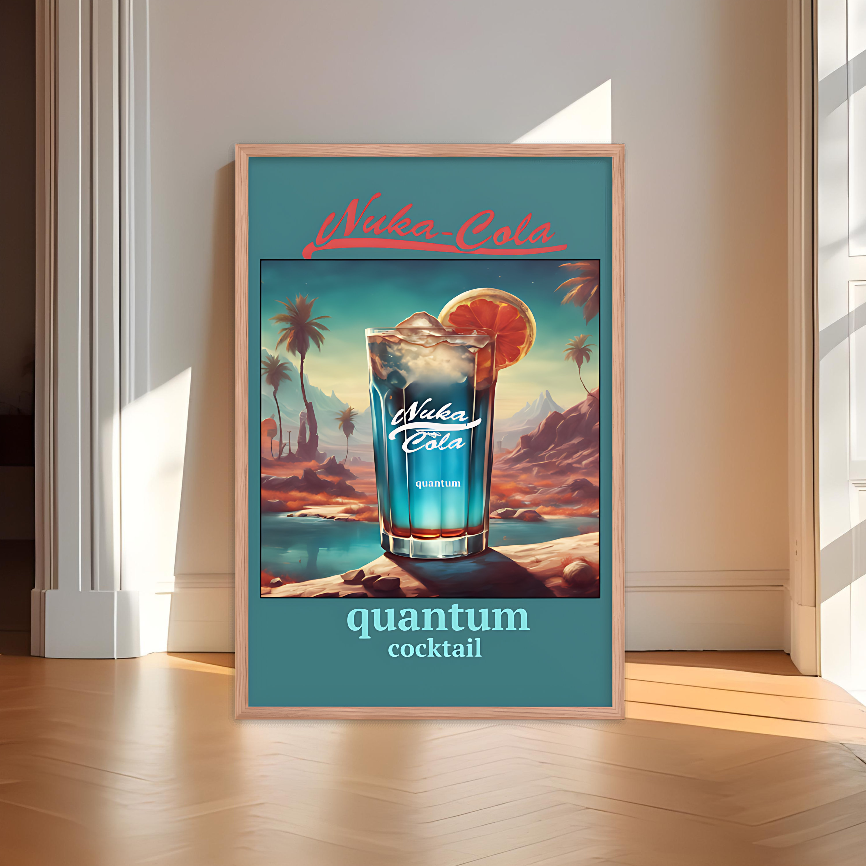 Nuka Cola Quantum Cocktail Poster Fallout Art Print Framed Wall Art for ...