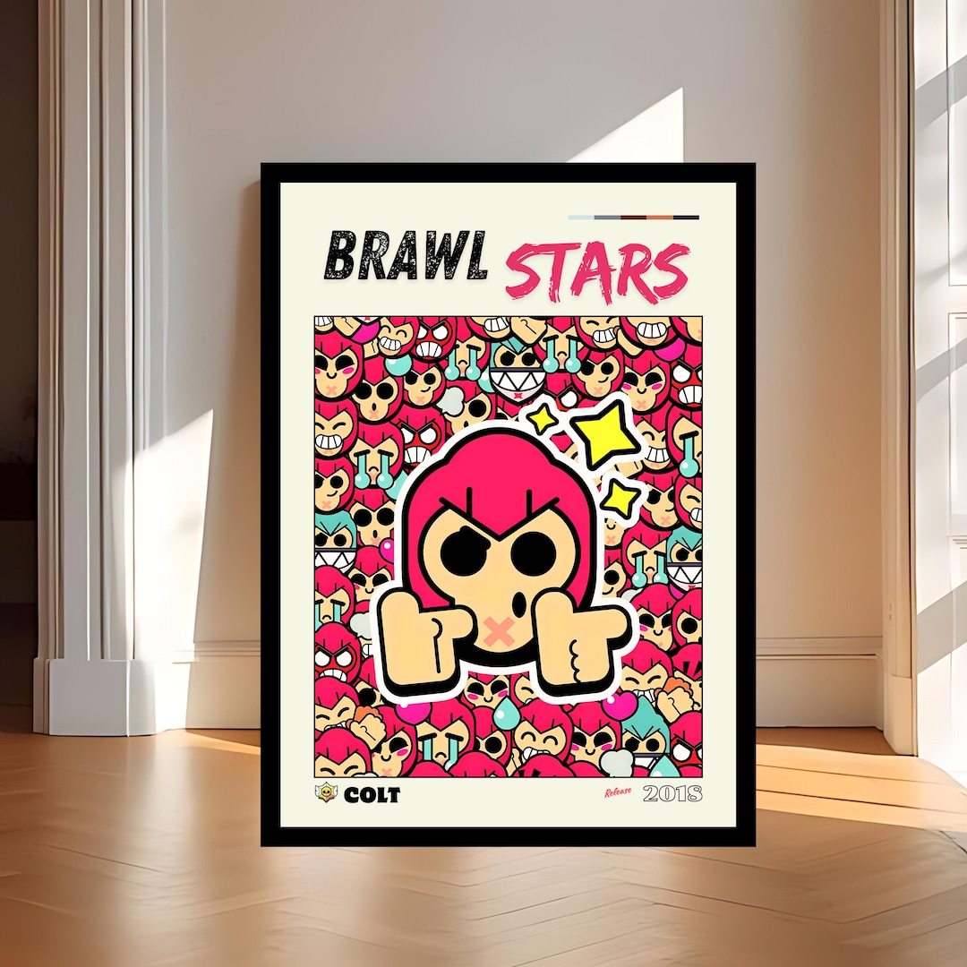 Brawl Stars Colt Digital Poster-gaming Print-game Room Wall Decor-game ...