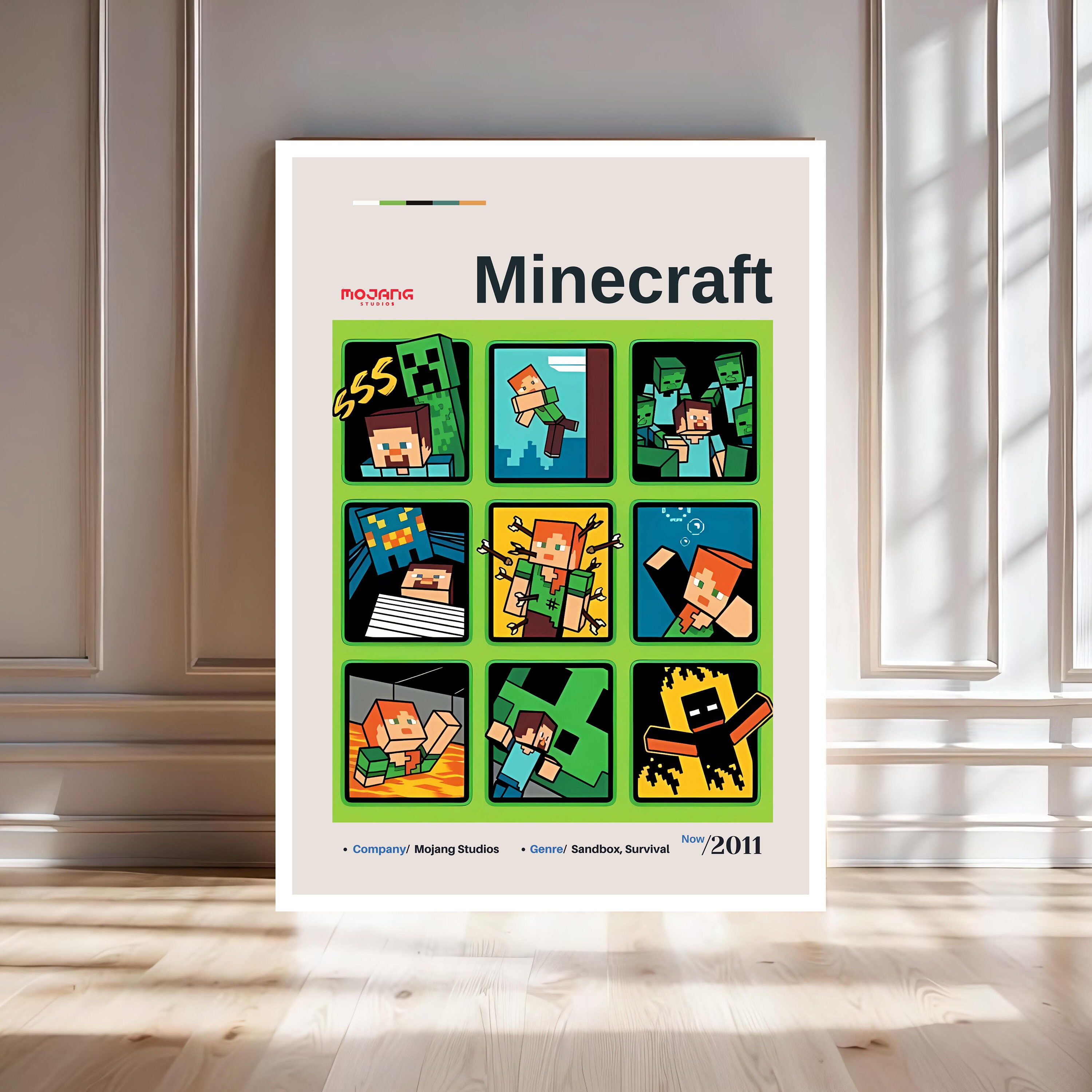 Minecraft Poster-minecraft Png-gaming Wall Art-game Room Wall Decor ...