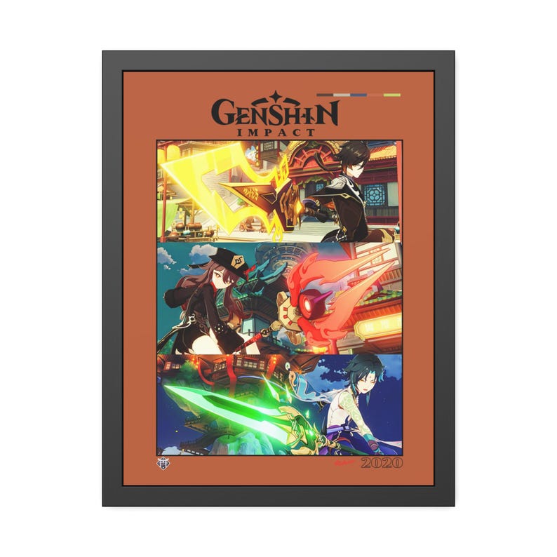 Genchin Impact Digital Game Poster Gaming Room Wall Decor Video Game ...