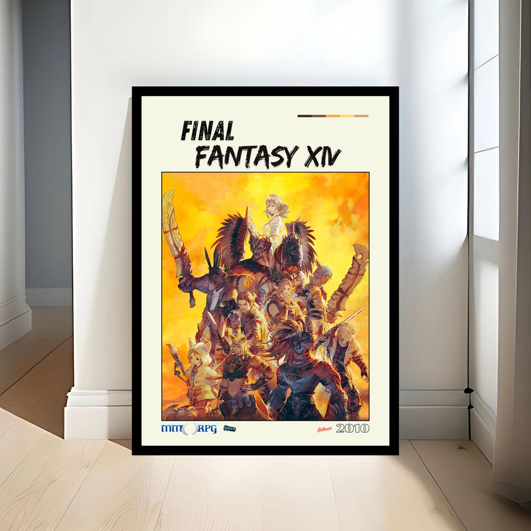 Final Fantasy XIV Digital Poster-gaming Print-game Room Wall Decor-game ...