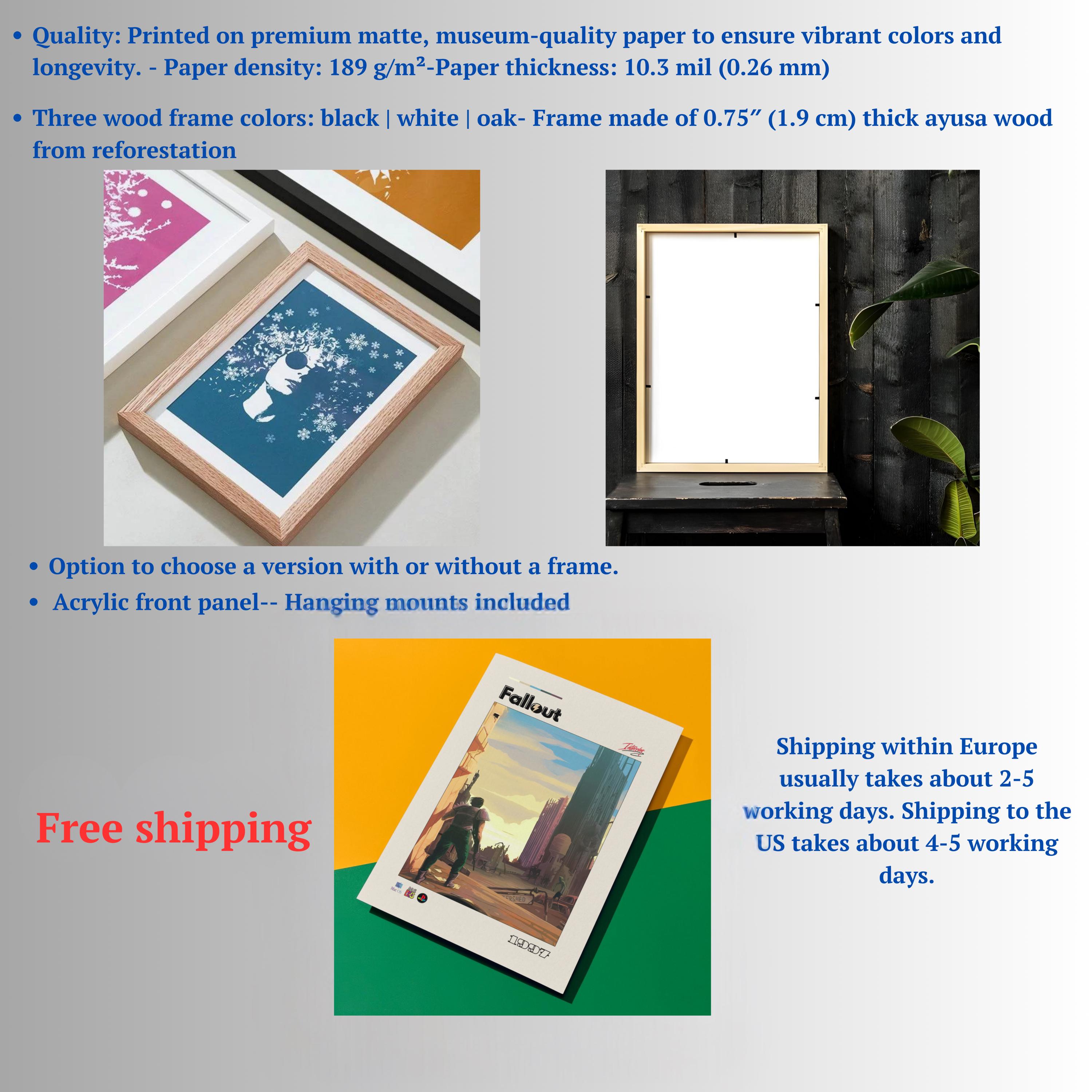 Fallout Poster Video Game Art Print Gaming Decor Game Room Wall Art ...