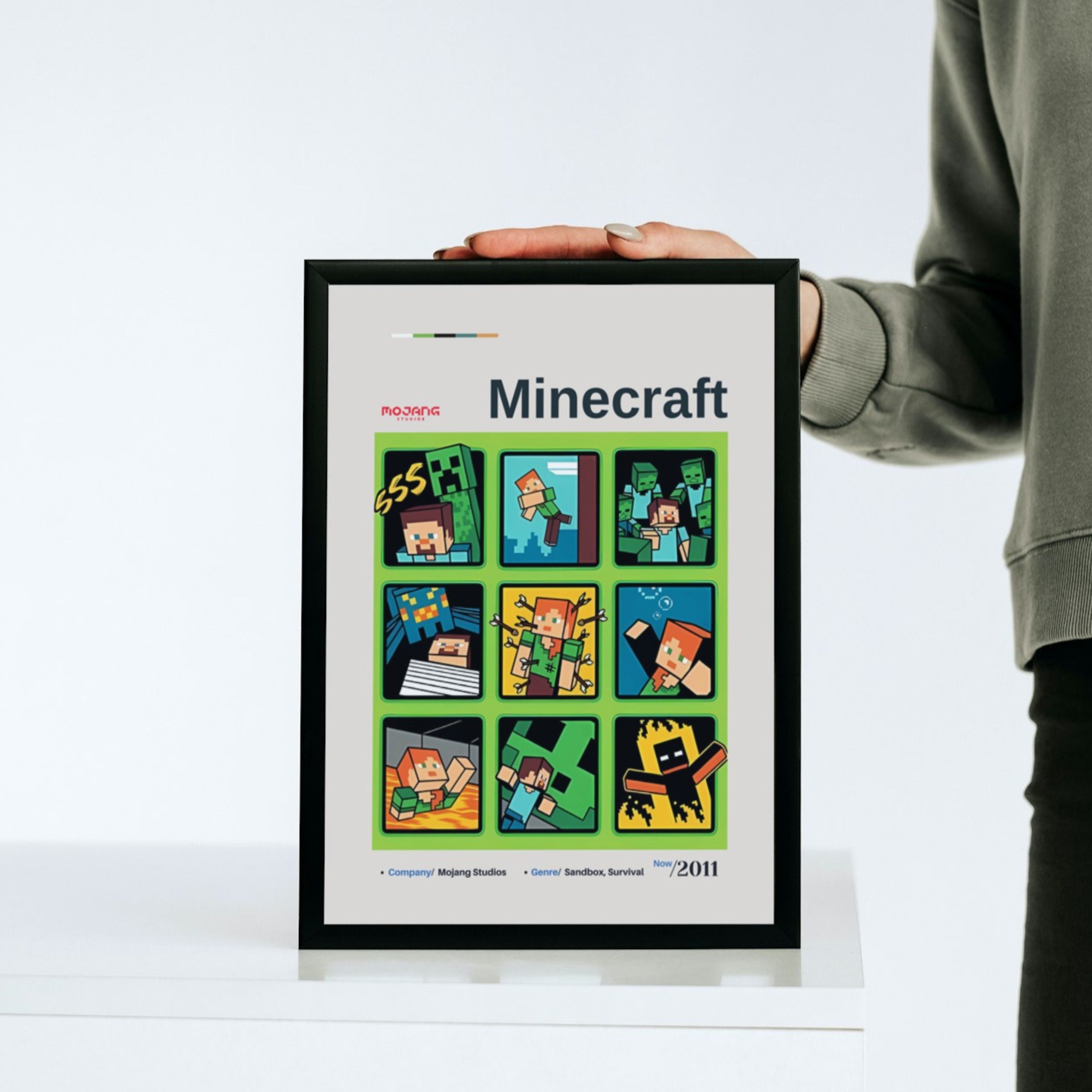 Minecraft Poster-minecraft Png-gaming Wall Art-game Room Wall Decor ...