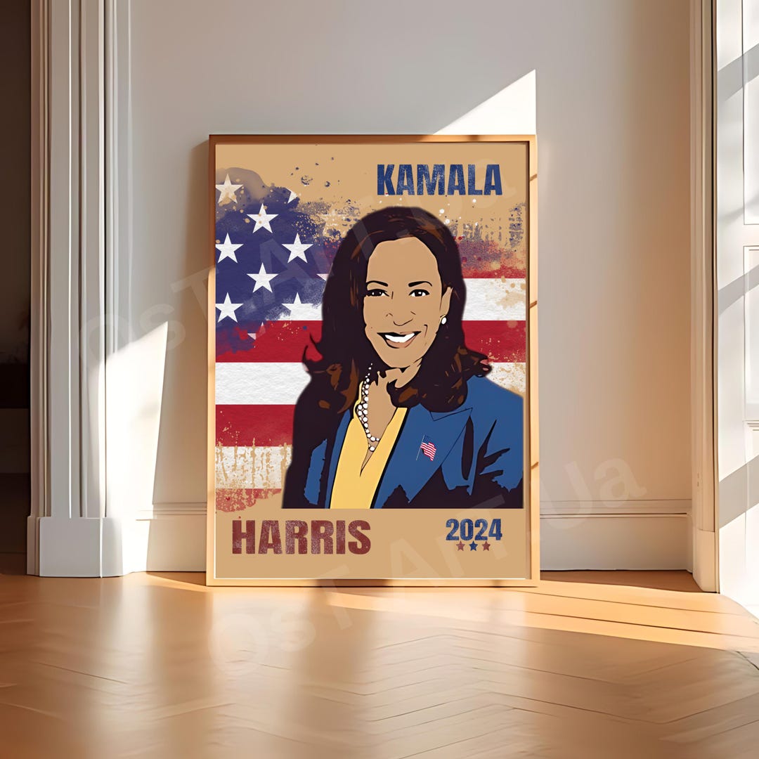 Kamala Harris Png-patriotic Wall Decor-kamala Harris 2024 Campaign ...