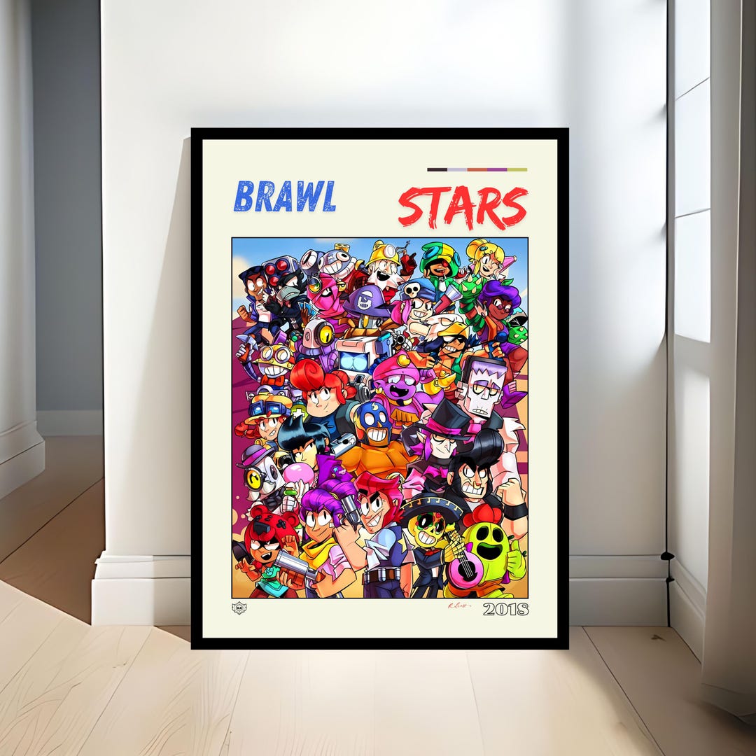 Brawl Stars Poster-gaming Print-game Room Wall Decor-game Theme Printed ...