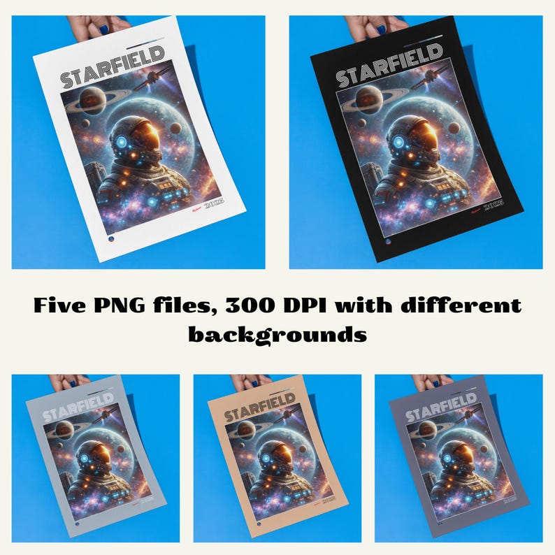 Starfield Digital Poster-gaming Print-game Room Wall Decor-game Theme ...