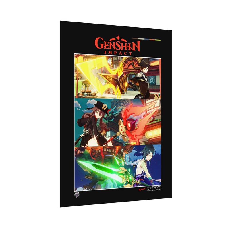 Genchin Impact Digital Game Poster Gaming Room Wall Decor Video Game ...