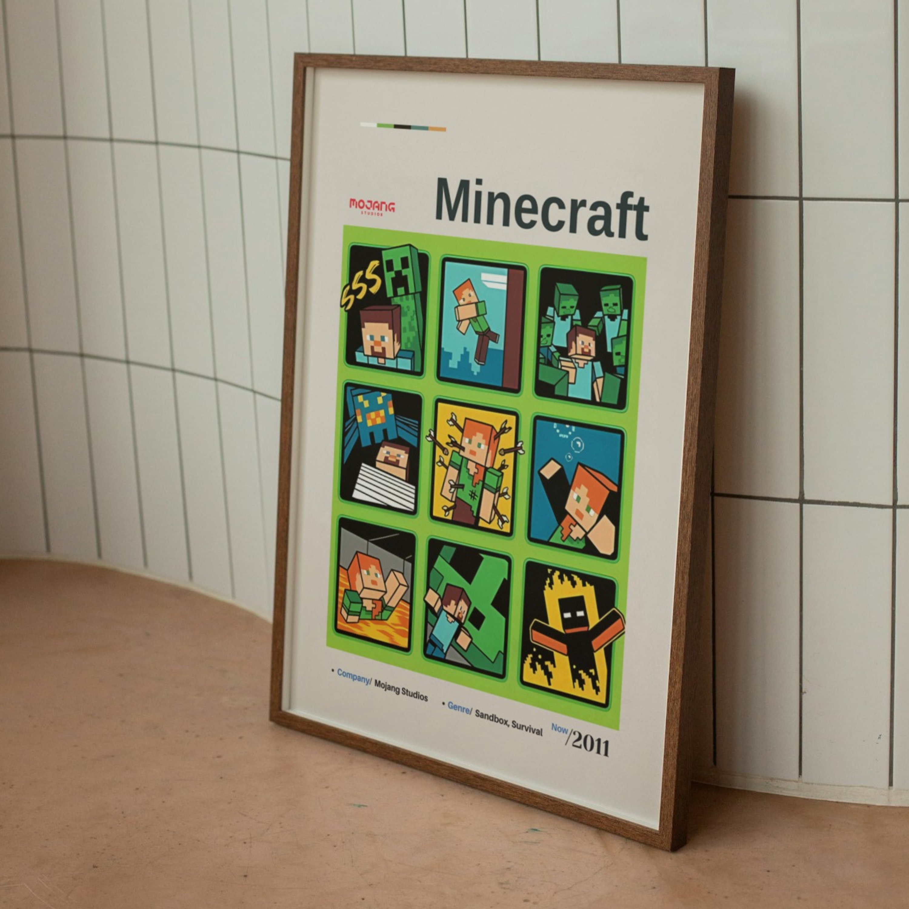Minecraft Poster-minecraft Png-gaming Wall Art-game Room Wall Decor ...