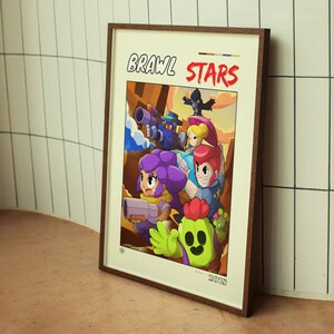 Brawl Stars Poster Gaming Room Wall Decor Game-themed Art Print Perfect ...