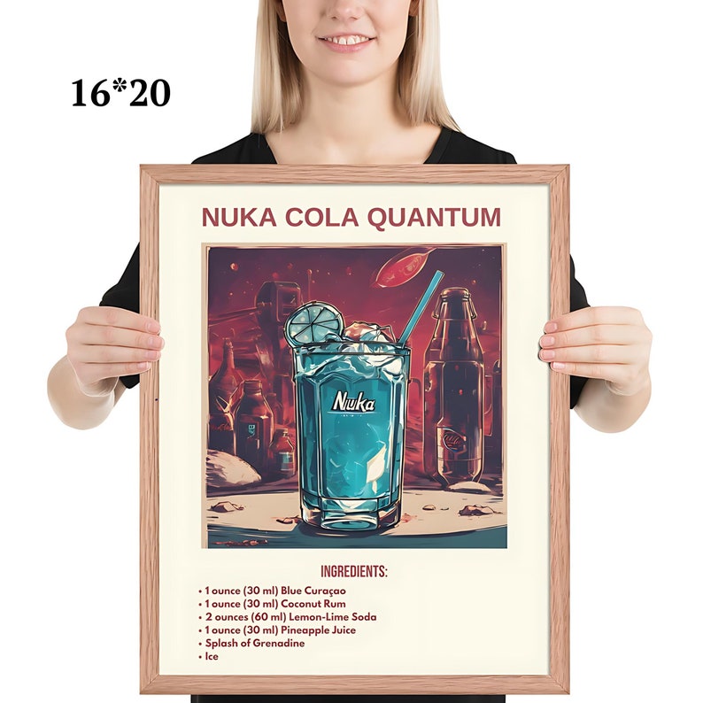 Nuka Cola Cocktail Poster art Print of Nuka-cola Quantum Cocktail With ...
