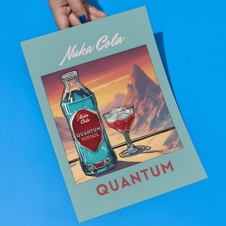 Nuka Cola Quantum Poster Fallout Style Cocktail Wall Art Framed Art ...