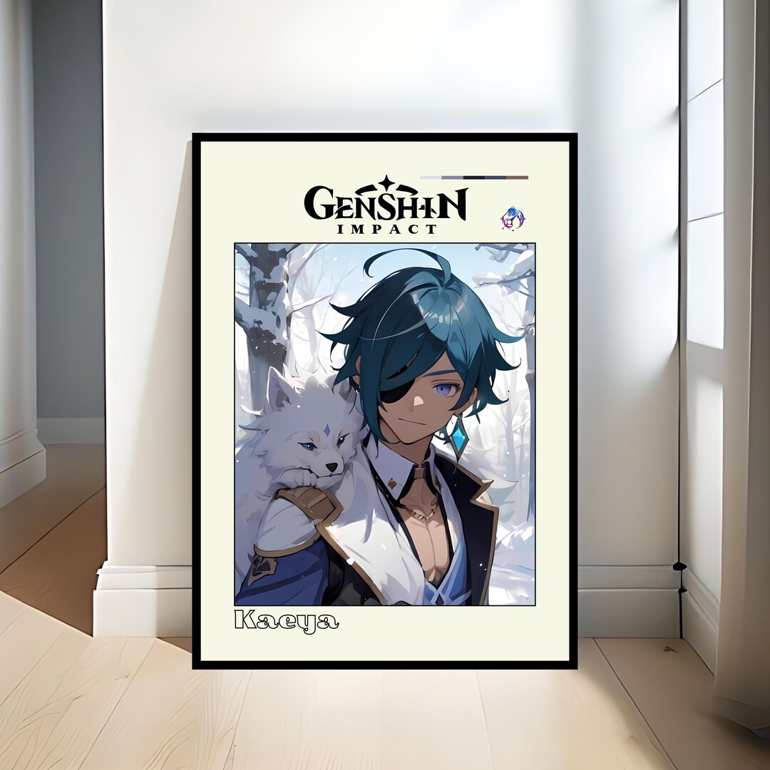 Genshin Auswirkungen Poster-Kaeya Druck-Gaming Poster-Spielzimmer Wand ...