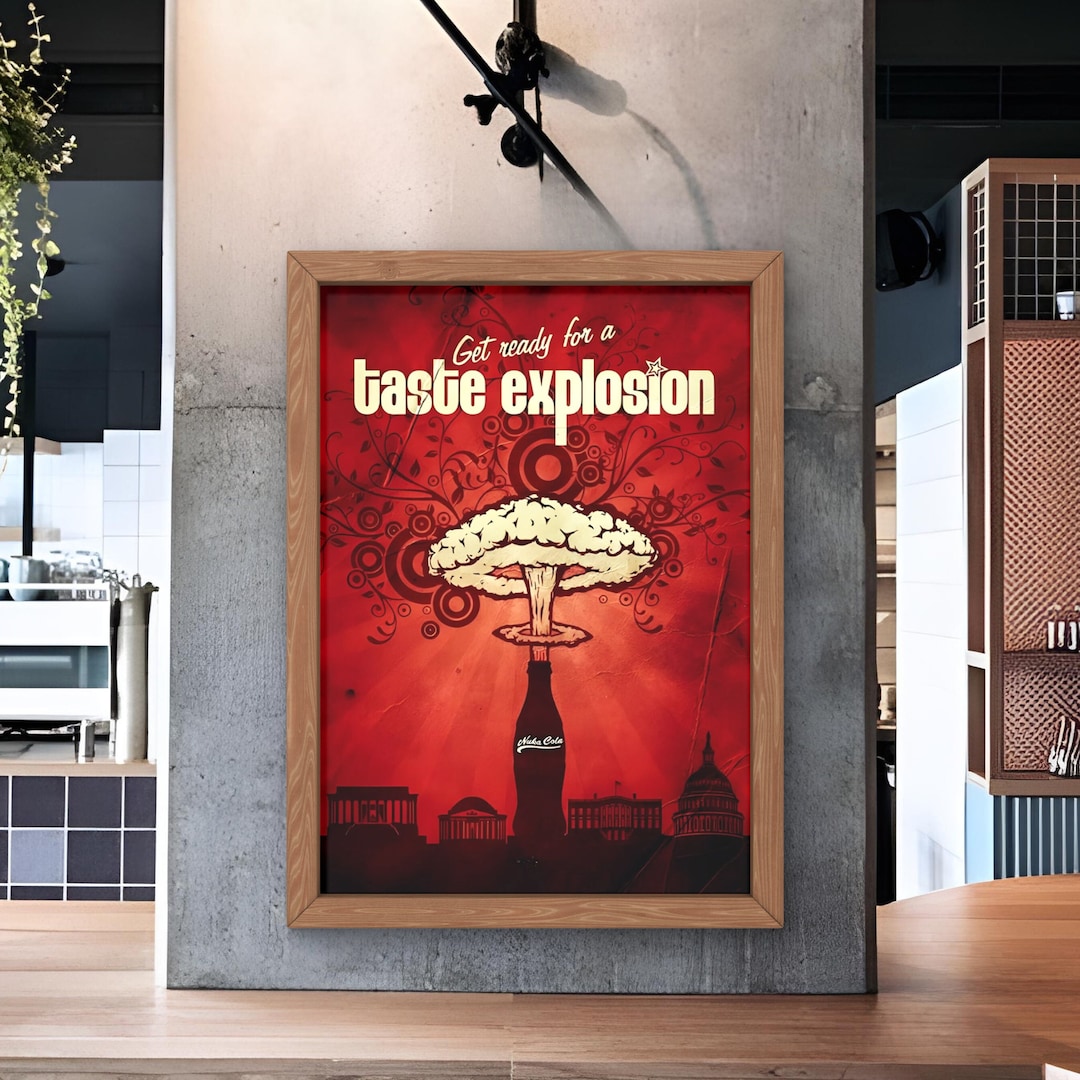 Retro Fallout Nuka Cola Poster Taste Explosion Funny Poster - Etsy
