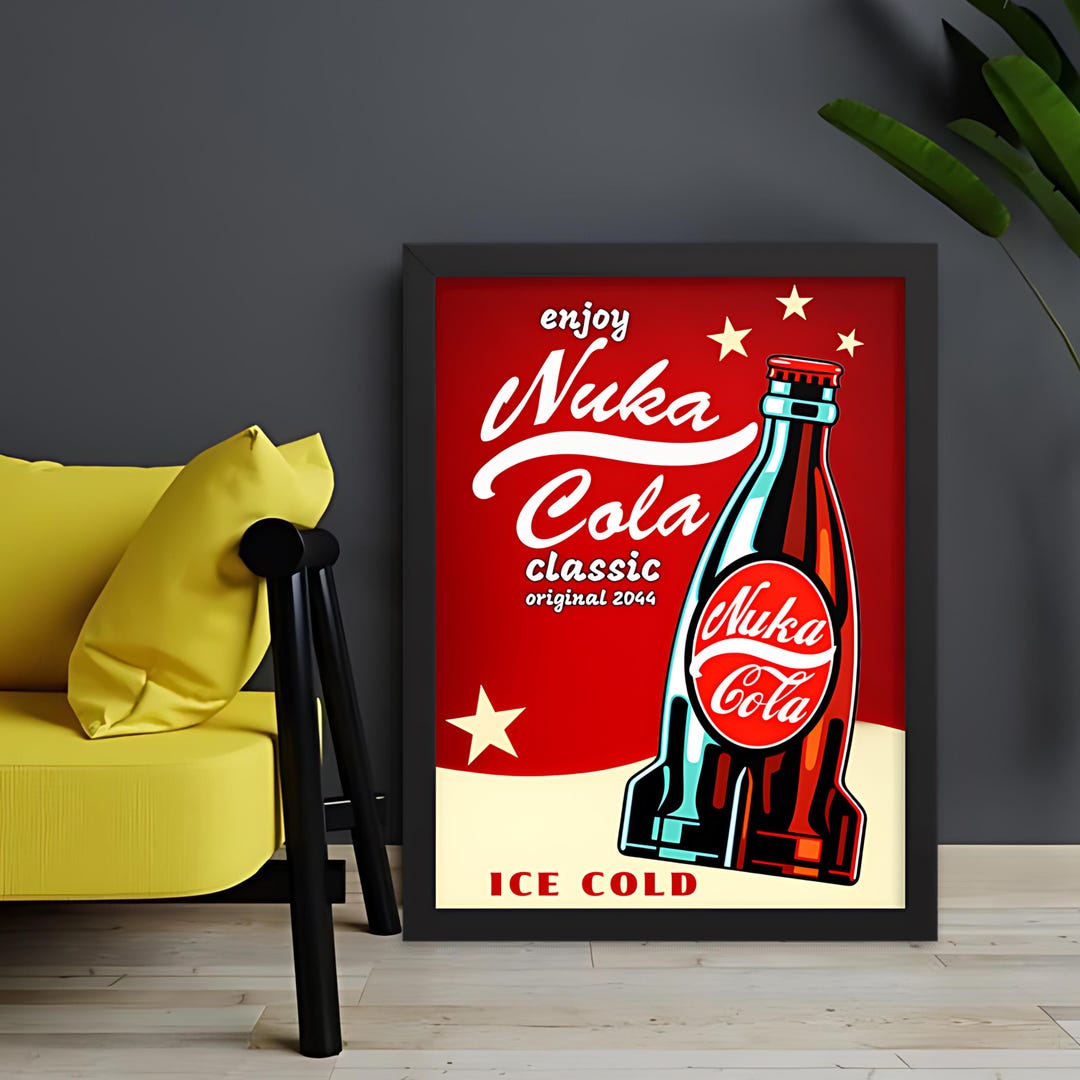 Fallout Nuka Cola Art Retro Video Game Poster Nuka Cola Vintage ...