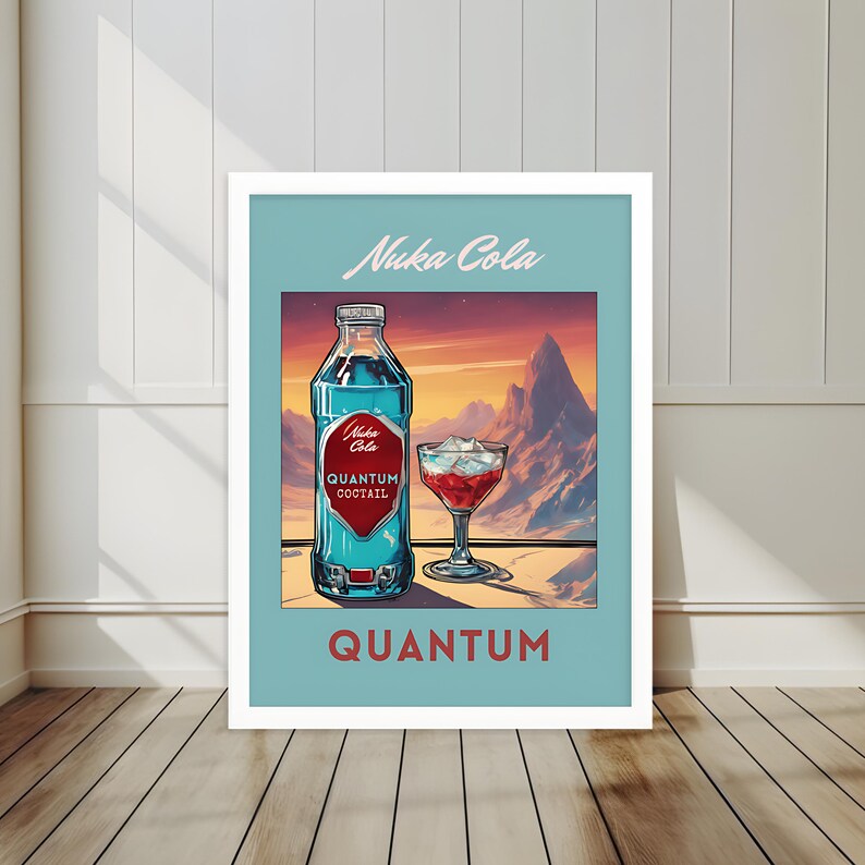 Nuka Cola Quantum Poster Fallout Style Cocktail Wall Art Framed Art ...