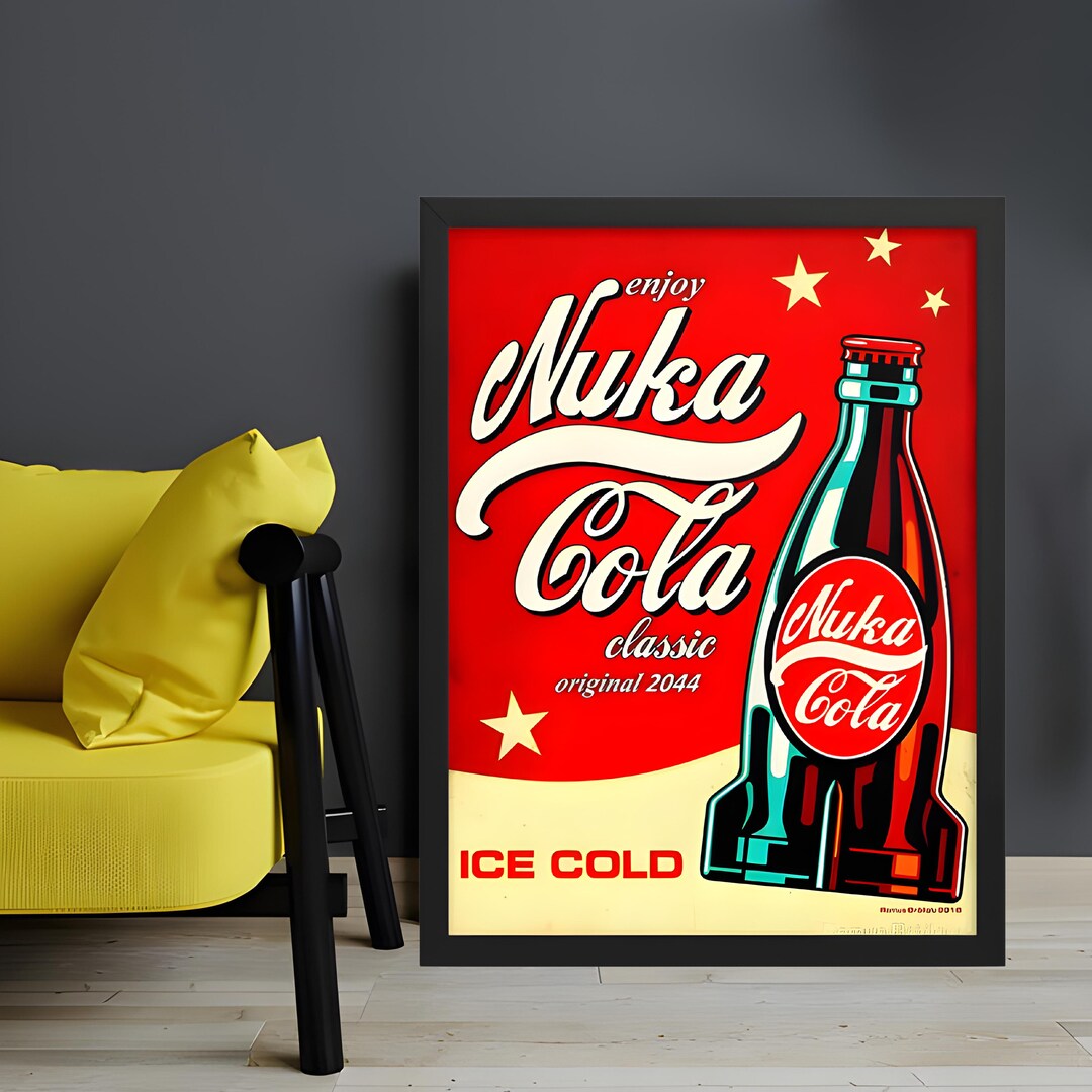 Fallout Nuka Cola Art Retro Video Game Poster Nuka Cola Vintage ...
