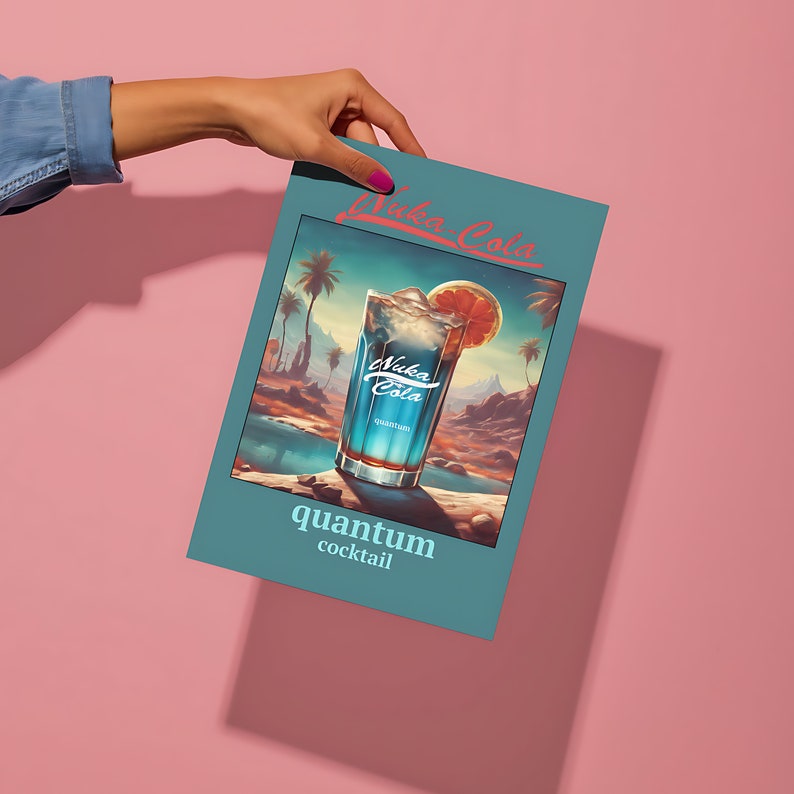 Nuka Cola Quantum Cocktail Poster Fallout Art Print Framed Wall Art for ...