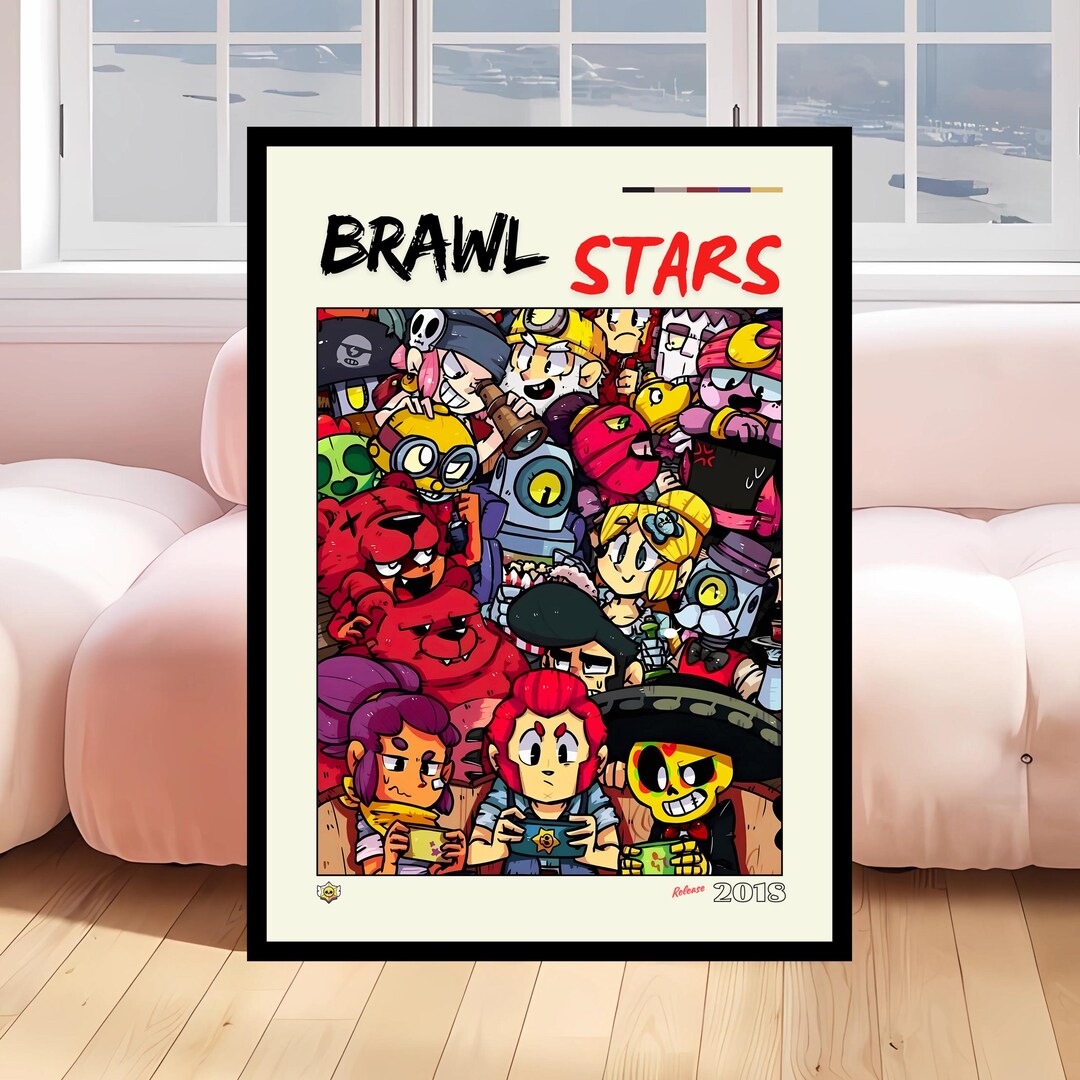 Brawl Stars Digital Poster Gaming Print Game Room Wall Decor Game ...