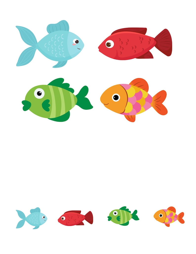Fish Size Sorting Game, Printables for Learning, Homeschooling - Etsy