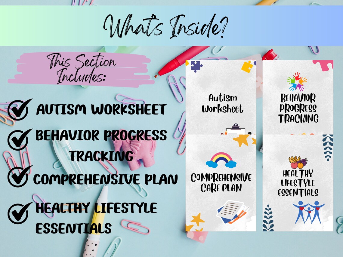 Autism Care Binder | Digital Planner Editable Planner | Autism ...