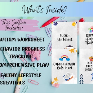 Autism Care Binder | Digital Planner Editable Planner | Autism ...