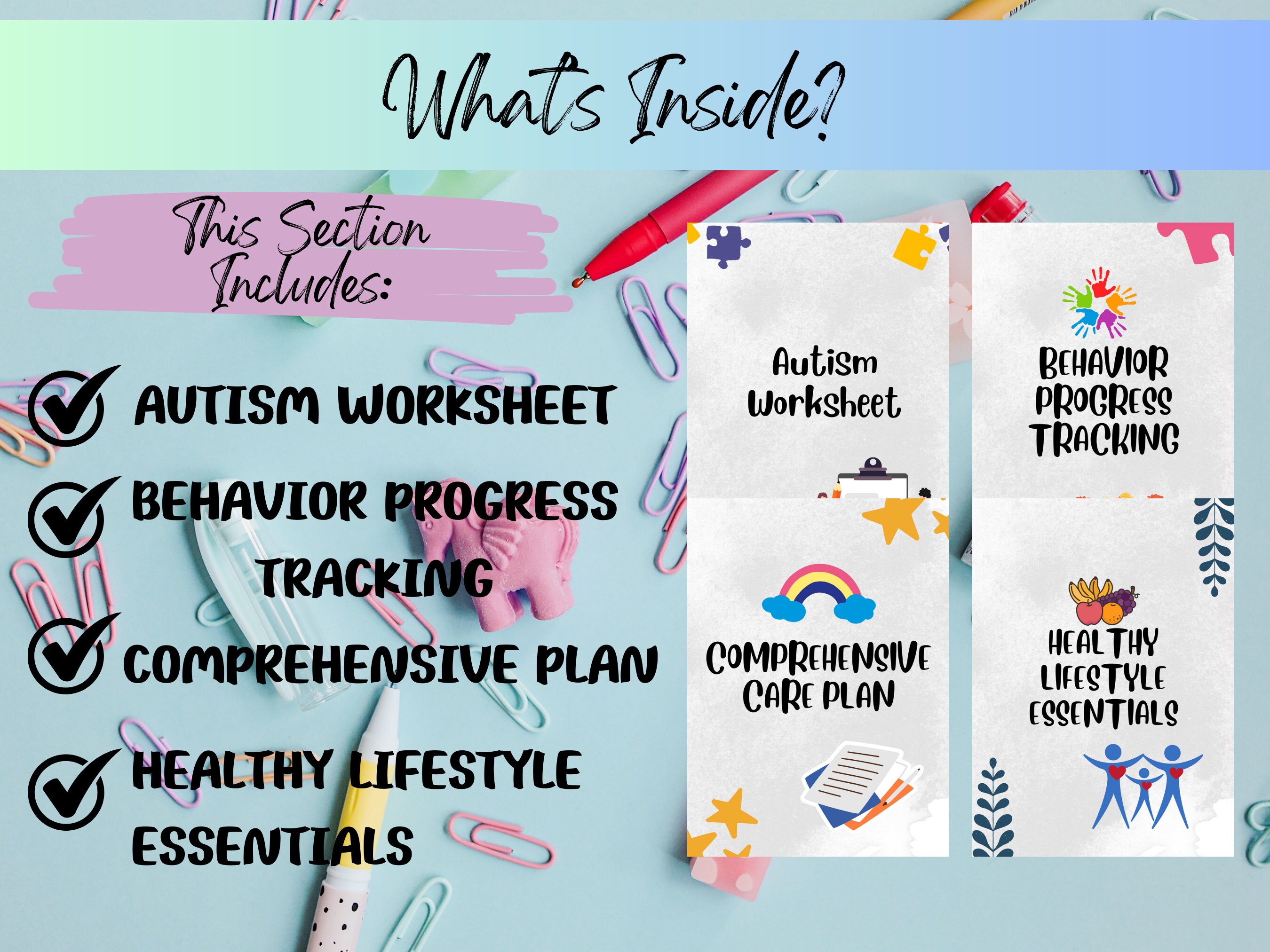 Autism Care Binder | Digital Planner Editable Planner | Autism ...