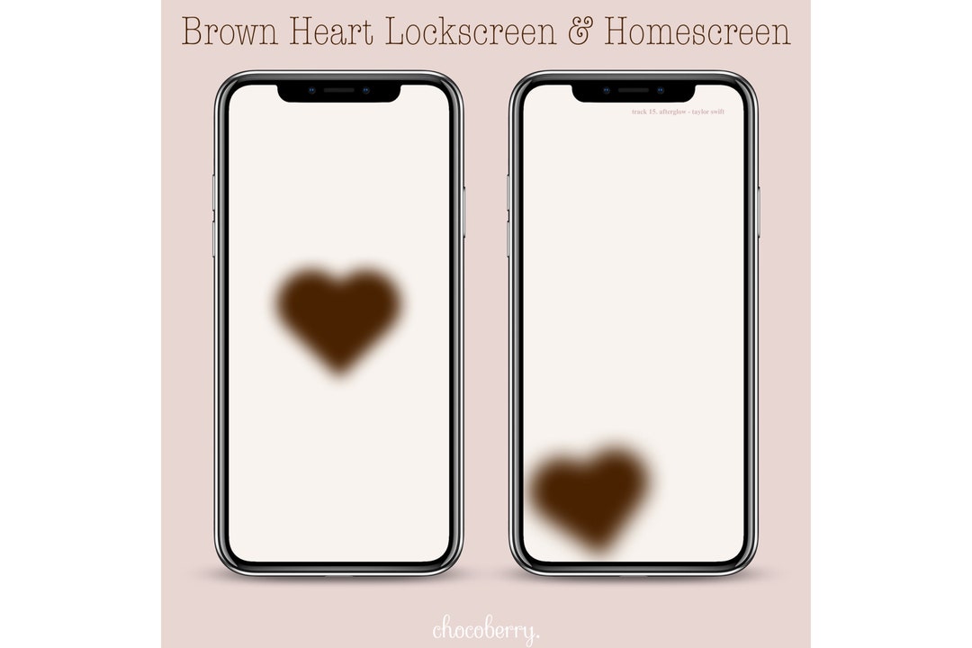 Brown Heart Lockscreen & Homescreen for iPhone - Etsy