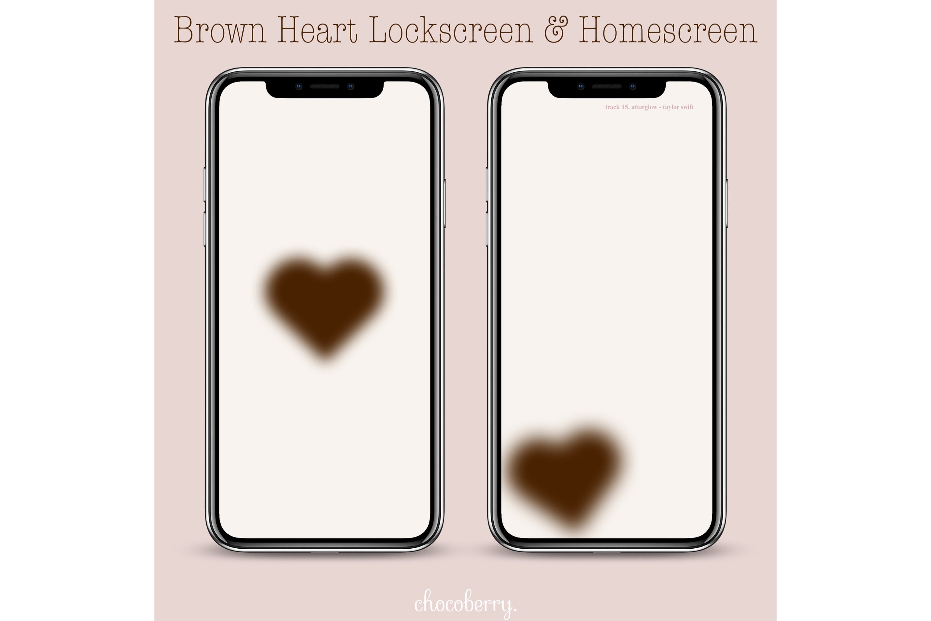 Brown Heart Lockscreen & Homescreen for iPhone - Etsy