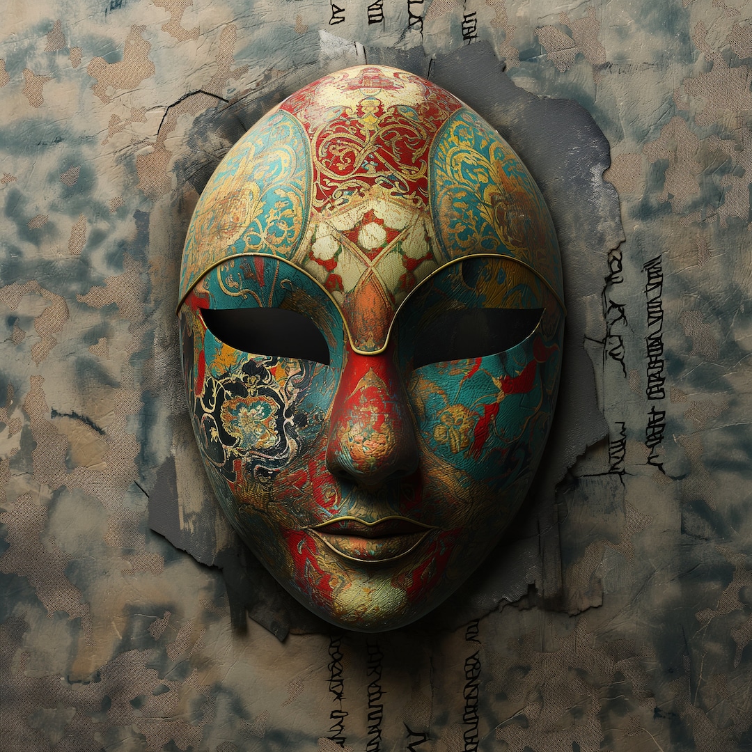 Face Mask Art, Wall Hanging Decor, Historic Art, Masquerade Mask ...