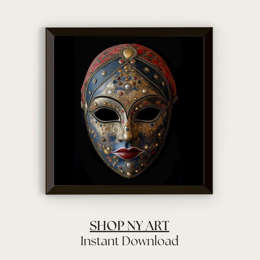 Venetian Mask Wall Art, Turkish Wall Art, Home Decor Artwork, Abstract ...