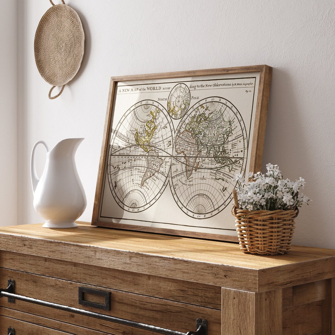 Map of the World - Vintage World Map - Vintage Map - World Map - Old ...