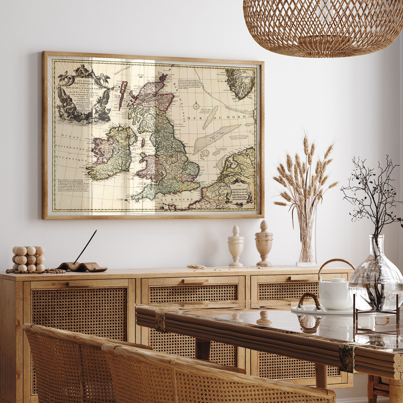 Vintage Maps - England Map - Old Map - Rustic World Map -vintage Poster ...