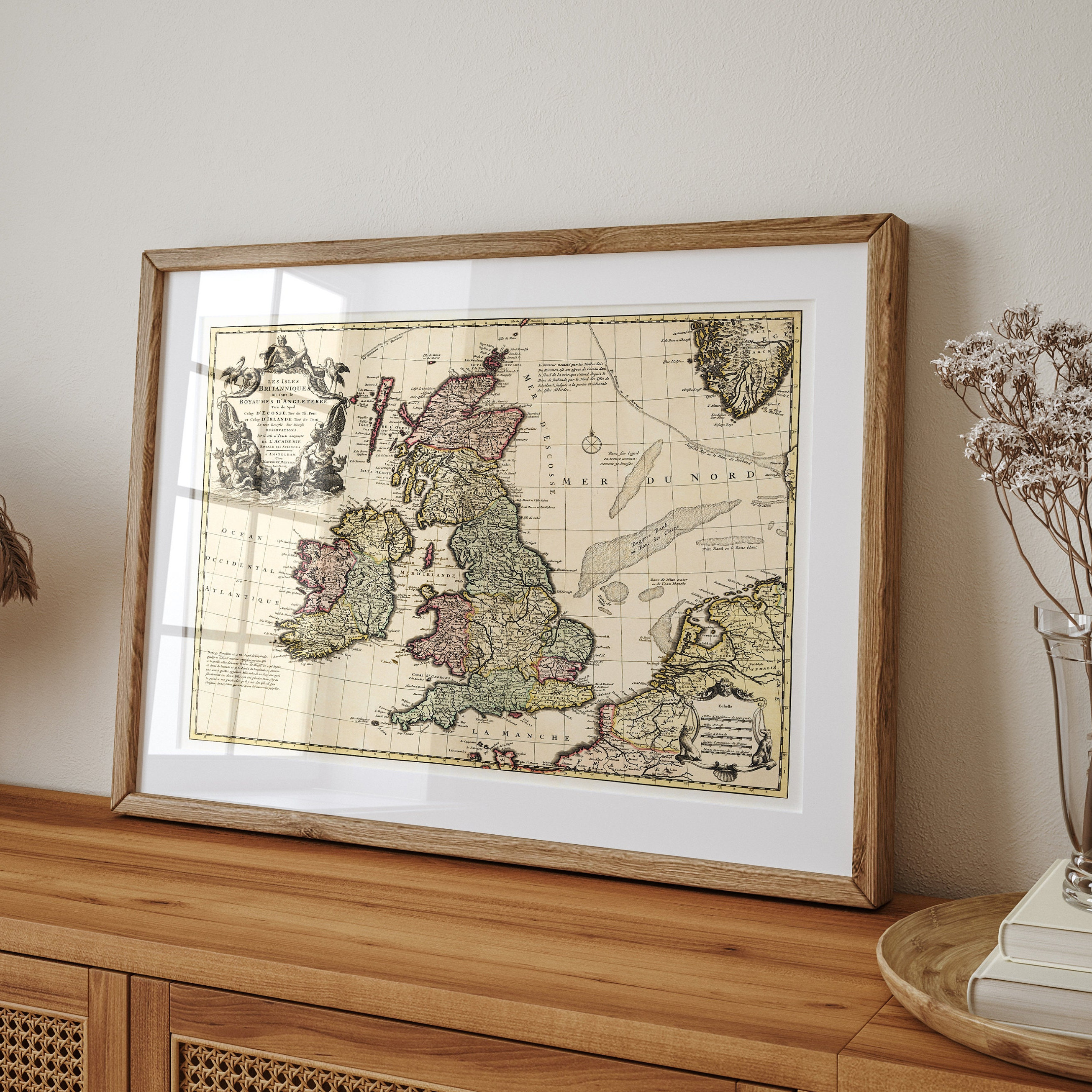 Vintage Maps - England Map - Old Map - Rustic World Map -vintage Poster ...