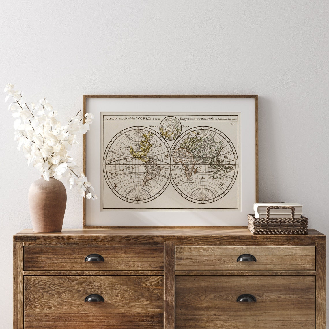 Map of the World - Vintage World Map - Vintage Map - World Map - Old ...